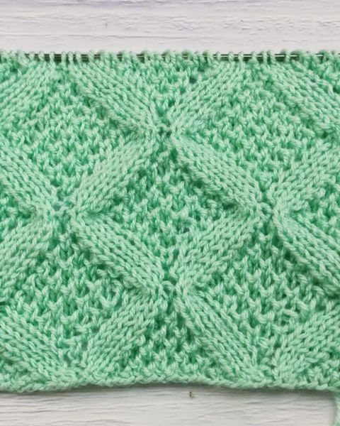 Diamond Knit Stitches - Free Knitting Patterns