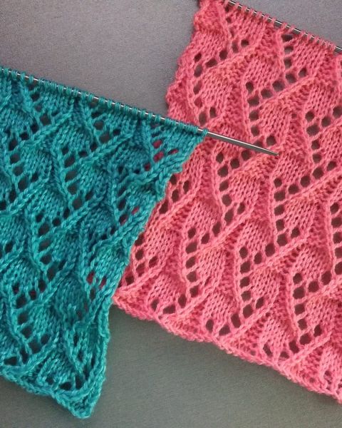 Eyelet, Lace Knit Stitches - Free Knitting Patterns