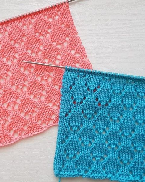 Eyelet, Lace Knit Stitches - Free Knitting Patterns