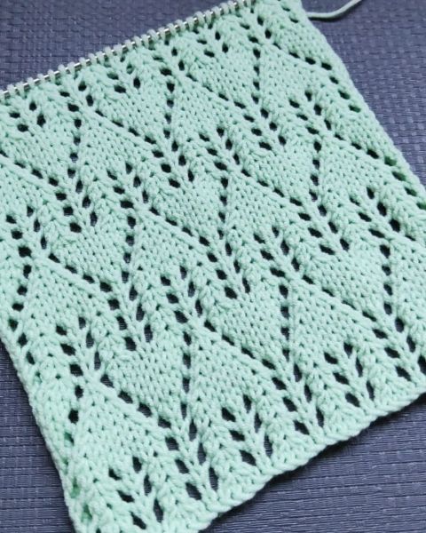 Eyelet, Lace Knit Stitches - Free Knitting Patterns