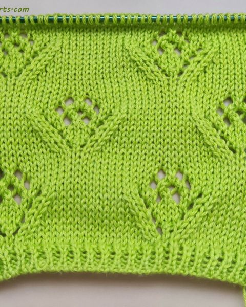 Eyelet, Lace Knit Stitches - Free Knitting Patterns