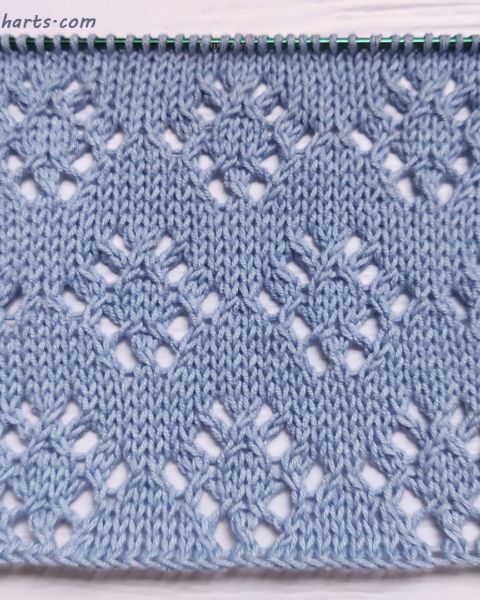 Eyelet, Lace Knit Stitches - Free Knitting Patterns