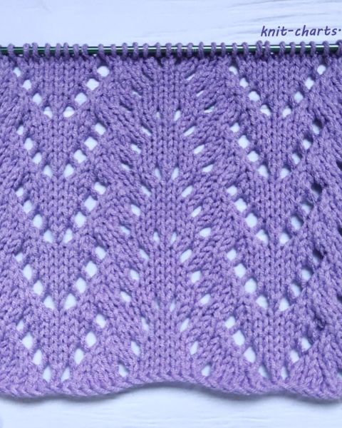 Eyelet, Lace Knit Stitches - Free Knitting Patterns