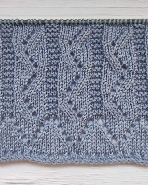 Eyelet, Lace Knit Stitches - Free Knitting Patterns