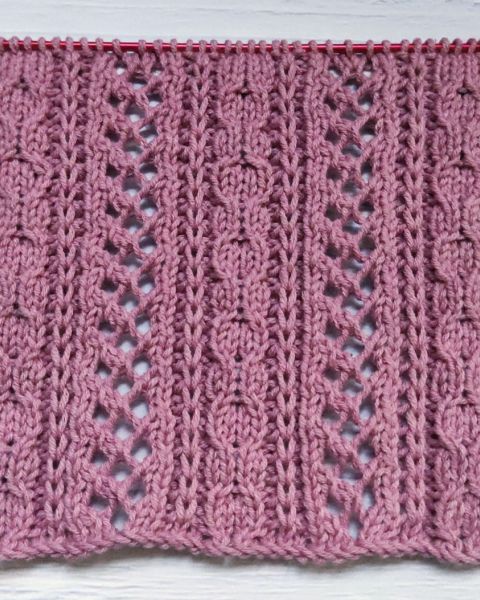 Eyelet, Lace Knit Stitches - Free Knitting Patterns