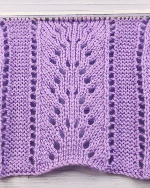 Eyelet, Lace Knit Stitches - Free Knitting Patterns