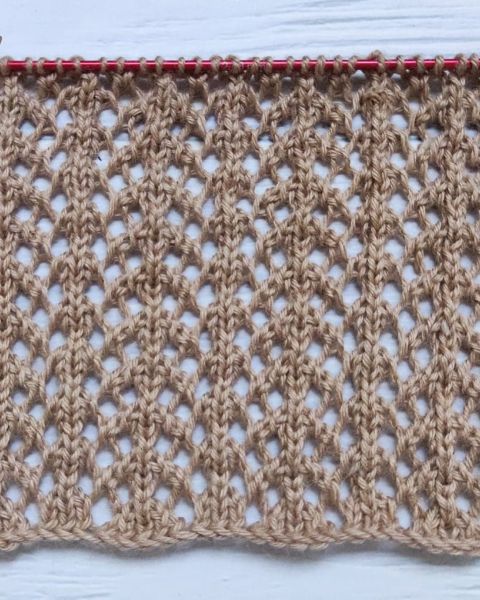 Eyelet, Lace Knit Stitches - Free Knitting Patterns