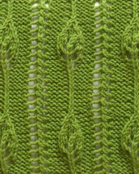 Leaf Knit Stitches - Free Knitting Patterns